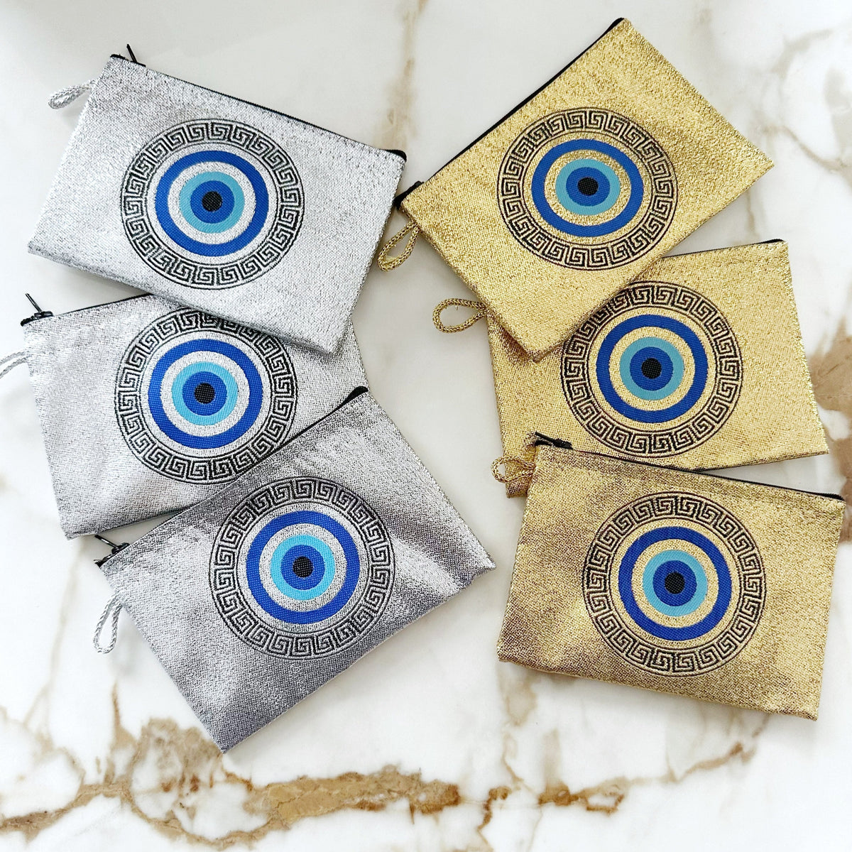 Handmade Evil Eye Purse, Gold Evil Eye Coin Pouch, Greek Evil Eye ...