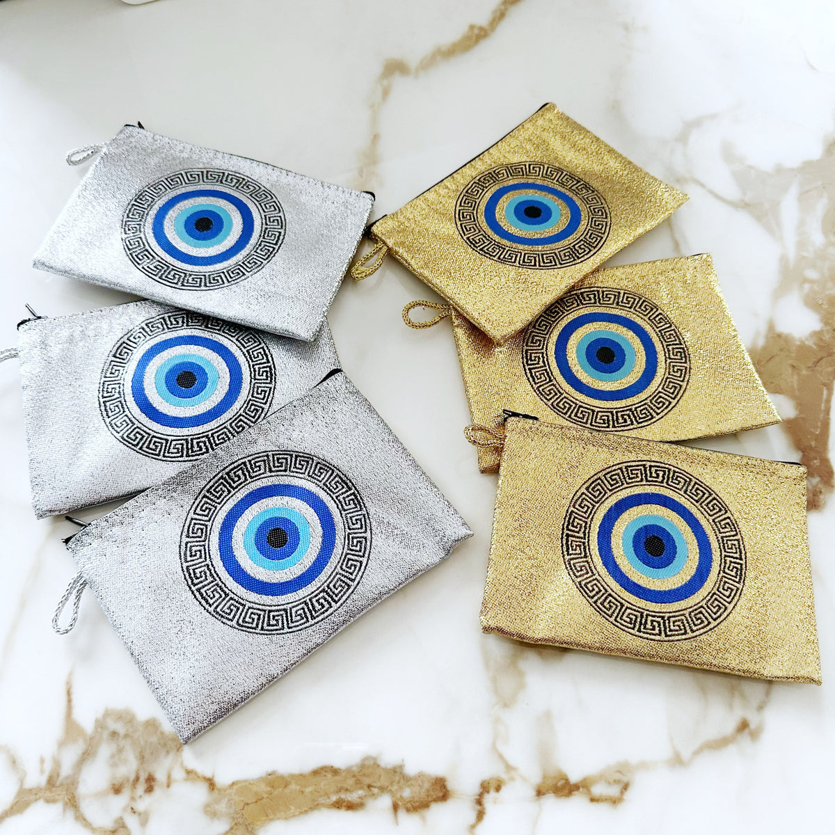 Handmade Evil Eye Purse, Gold Evil Eye Coin Pouch, Greek Evil Eye ...