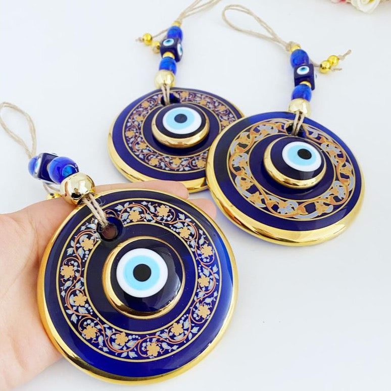 Handpainted Evil Eye Wall Hanging, Evil Eye Wall Decor, Lucky Gift ...