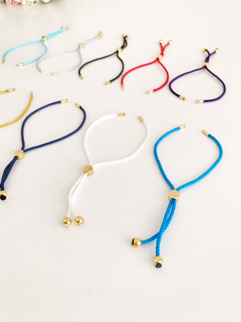 Half-finished Cord Bracelet, DIY Jewelry Bracelet, Adjustable Cord Bra ...