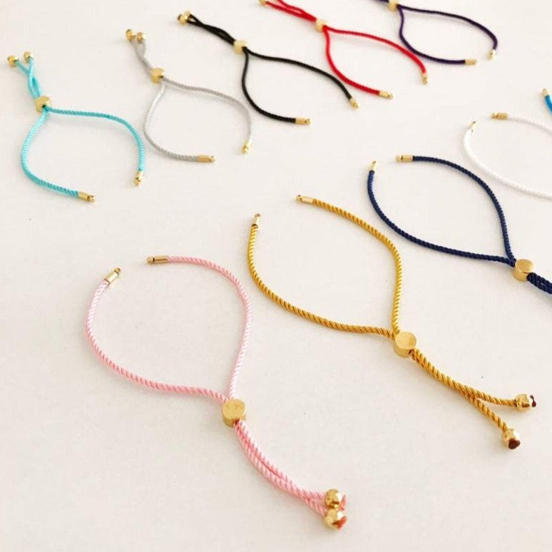 Half-finished Cord Bracelet, DIY Jewelry Bracelet, Adjustable Cord Bra ...