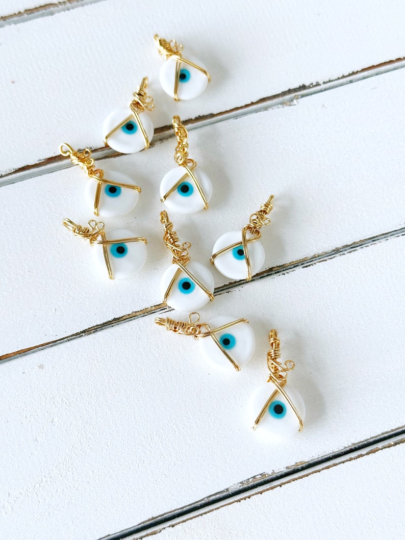 Murano Evil Eye Necklace Pendant, Wire Wrapped Murano Bead, Greek Eye ...