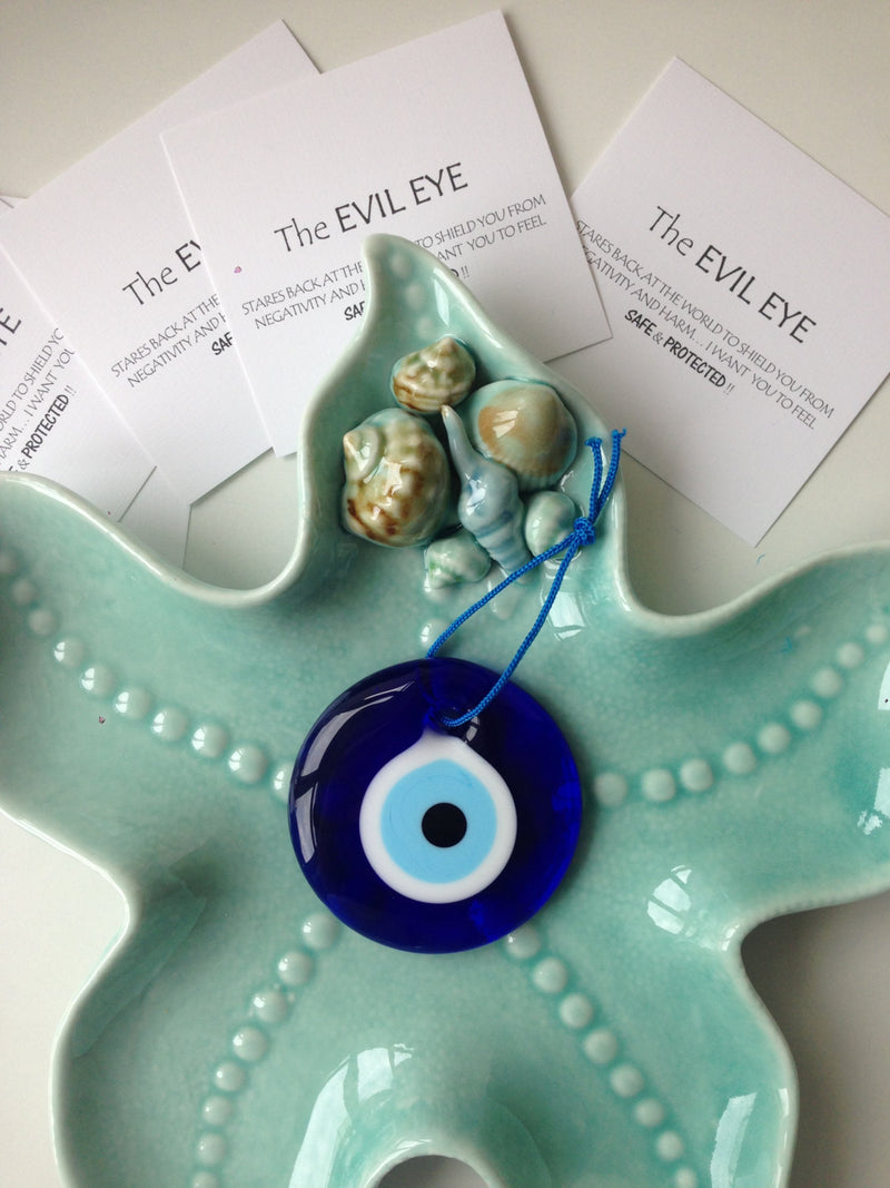 evil eye bead - 7cm - evil eye wall hanging - evil eye charm - large e ...