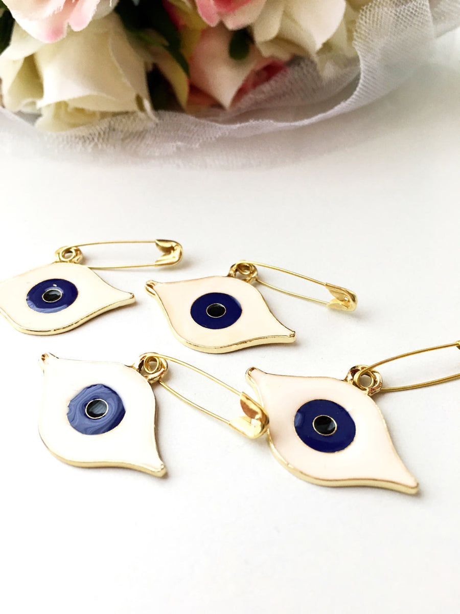 Evil eye safety pin, evil eye brooch, evil eye jewelry, evil eye charm ...
