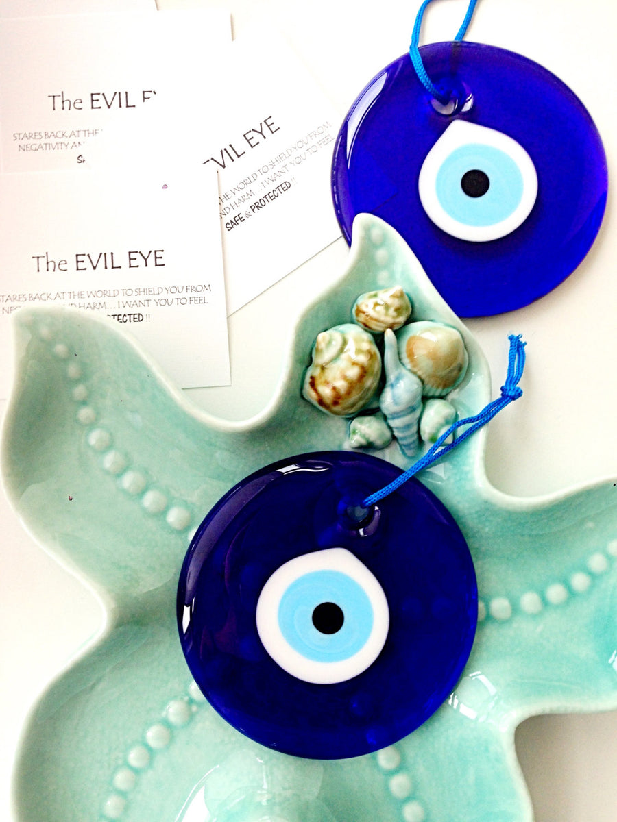 evil eye bead - 10cm - evil eye wall hanging - evil eye charm - large ...